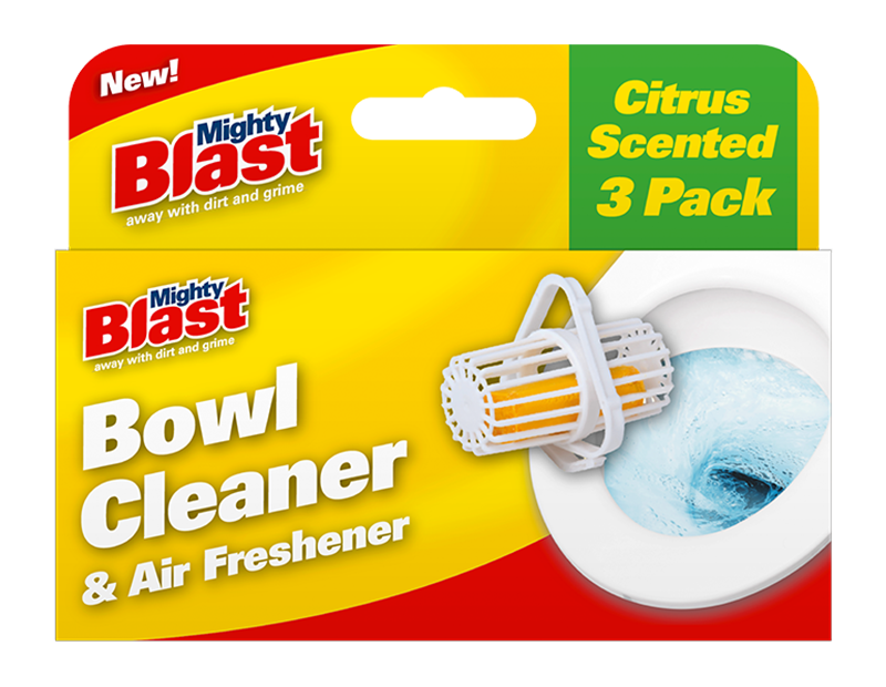Mighty Blast Toilet Bowl Cleaner & Air Freshener 3 Pack